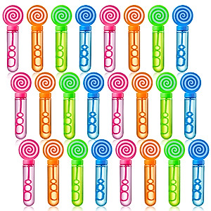 JOYIN 24 Pack Mini Bubble Wands for Themed Birthday, Wedding, Bubble Maker Toys for Kids, Summer Gifts Bubbles Fun Toys