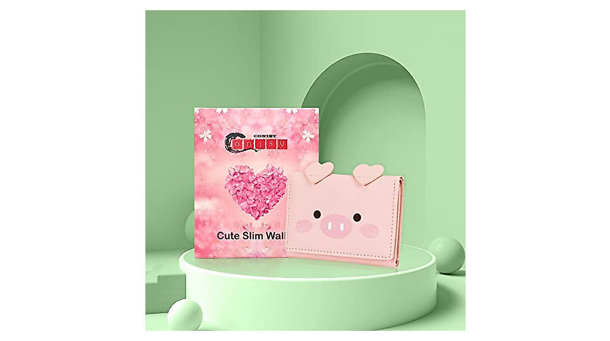 CONISY Cute Pig Wallets for Women - RFID Blocking & Slim