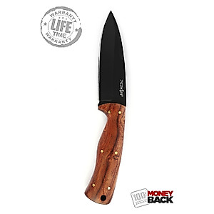 Perkin Hunting Knife With with Leather Sheath Full Tang Fixed Blade Knife Bushcraft Knife - Bush700
