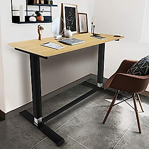 CAXXA Sit Stand Adjustable Height Desk Electric for Home Office (Urban Teak Tabletop, 48" x 24")