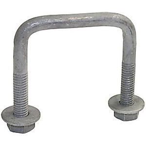 Galvanized Square U-Bolts [Set of 4] Size: 3.19" H x 3.06" W x 0.5" D
