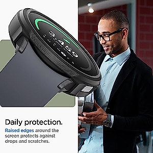 Spigen Liquid Air Armor Designed for Samsung Galaxy Watch 6 44mm Case Flexible Lightweight TPU Case (2023) - Matte Black