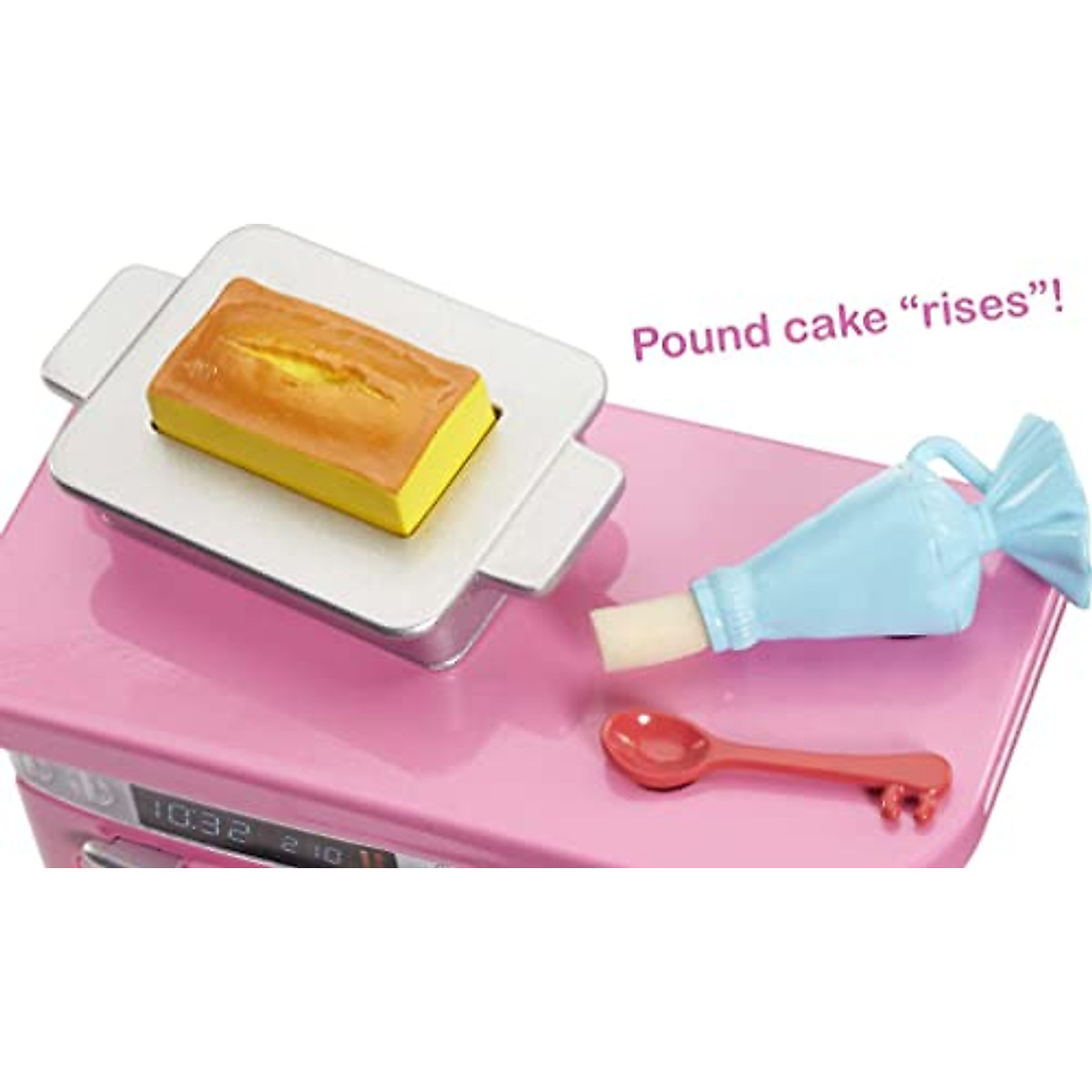 Barbie Bakery Chef Doll & Playset, Toy Oven with 'Timer' Sound, Rising Desserts, Color-Change & Cooking Accessories