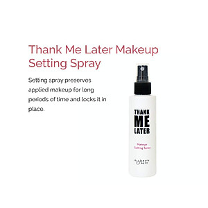 Elizabeth Mott Thank Me Later Face Makeup Setting Spray for Oily Skin - Weightless, Hydrating, Matte Dewy Glow Finishing Spray, Cruelty Free Long-Lasting Power Grip Formula, 95ml