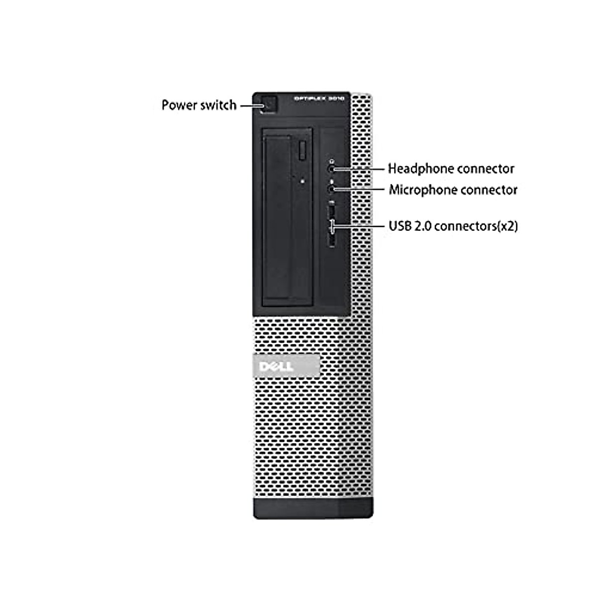 DELL Desktop Computer 3010 Intel Core i3-3220 3.30GHz 4GB DDR3 Ram 250GB Hard Drive DVD Windows 10 Pro (Renewed)']