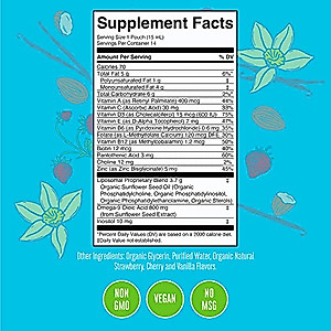 Multivitamin for Kids USDA Organic | Sugar Free Kids Multivitamin | Liquid Vitamins for Kids | Immune Support Supplement | Cognitive Health & Overall Wellness | Vegan | 14-0.5 Fl Oz Pouches