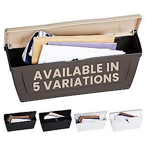 Small Plastic Mailbox for Outside Porch, Easy to Install Wall Mount, Lightweight, Heavy Duty, Rustproof, Maintenance-Free Horizontal Brown Mail Box for House - 15.5” x 4” x 6.25” (Mocha Sand)
