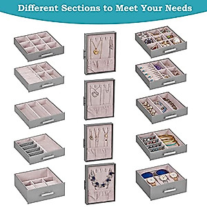 ANWBROAD Jewelry Organizer Box 9-Layer Jewelry Boxes for Women and Girls Jewelry Storage Box for All Necklaces Rings Earrings Bracelet Watches UJJB017H