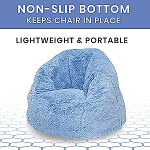 Delta Children Cozee Fluffy Chair, Toddler Size (for Kids Up to 6 Years Old), Blue,2 Count