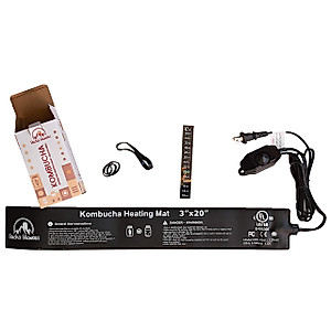 Adjustable Kombucha Heat Mat - Bucha Brewers Kombucha Heating Wrap, Kombucha Warmer, Fermenter Heater