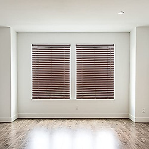 Achim Home Furnishing Cordless GII Luna 2" Slat Mahogany Venetian Window Blinds 39" W x 64" L