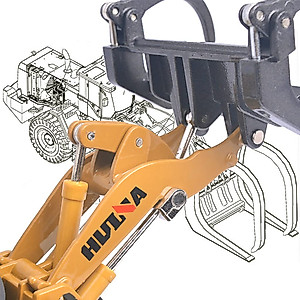 Ailejia 1/50 Scale Diecast Wood Grab Construction Vehicle Toys Timber Grab Truck Heavy Wooden/Building Articulated Alloy Construction Vehicle Model Engineering Car Toy boy Gift (Wood Grab)