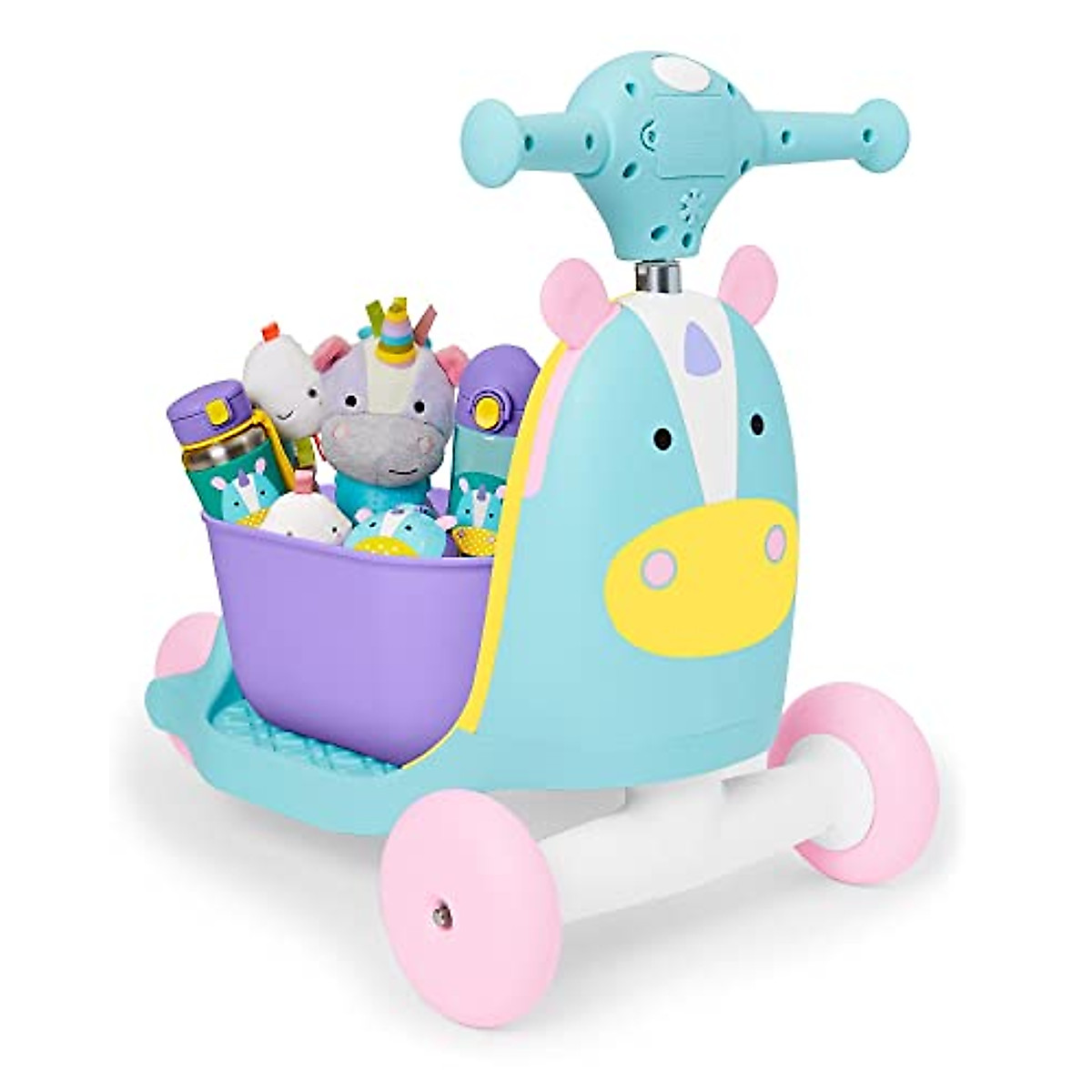 Skip Hop 3-in-1 Baby Activity Push Walker to Toddler Scooter, Zoo Unicorn