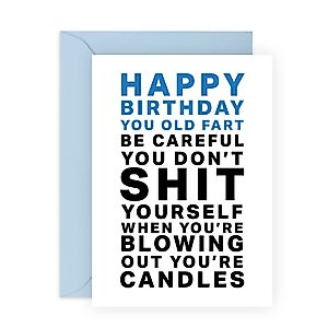 Central 23 funny male birthday cards - Rude Birthday Card For Dad - Husband Wife Him Her - Jokes Banter - 30th 50th 60th - Vegan Ink - Comes With Fun Stickers - Made In The UK