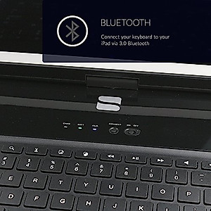 Snugg iPad Mini 5 / iPad Mini 4 Keyboard Backlit Wireless Bluetooth Keyboard Case Cover 360° Degree Rotatable Keyboard for Apple iPad Mini 5 - Black