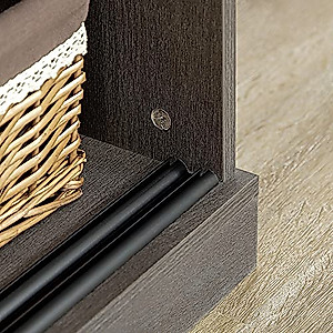 HOMCOM Sideboard with Glass Sliding Doors, Buffet Cabinet, Coffee Bar Cabinet with Adjustable Shelf, Dark Grey