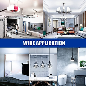 Neporal Garage Door Opener LED Light Bulb Universal A19 9W 60W Equivalent 6000K Cool White Ultra Bright E26 Base Compatible with Most Garage Door Openers Minimize Interference, Pack of 3