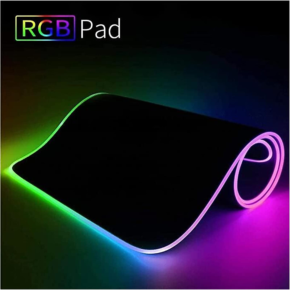 Gaming Mouse Pads Oversized Led Zero Two Mouse Pad Large RGB Mice Pad Computer Keyboard Pad Extended Desk Pad with Stitched Edge Frame 300X600Mm