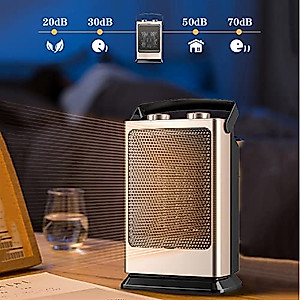 Outdoor Garden Heater Space Heater, 1500W/750W Ceramic Table Heater with Thermostat, Tip-Over and Overheat Protection, Portable Electric Heater with Handle for Indoor Use Patio Hea