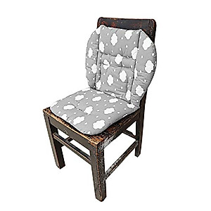 Twoworld High Chair Cushion, Large Thickening Baby High Chair Seat Cushion Liner Mat Pad Cover Breathable (Gray Clouds)