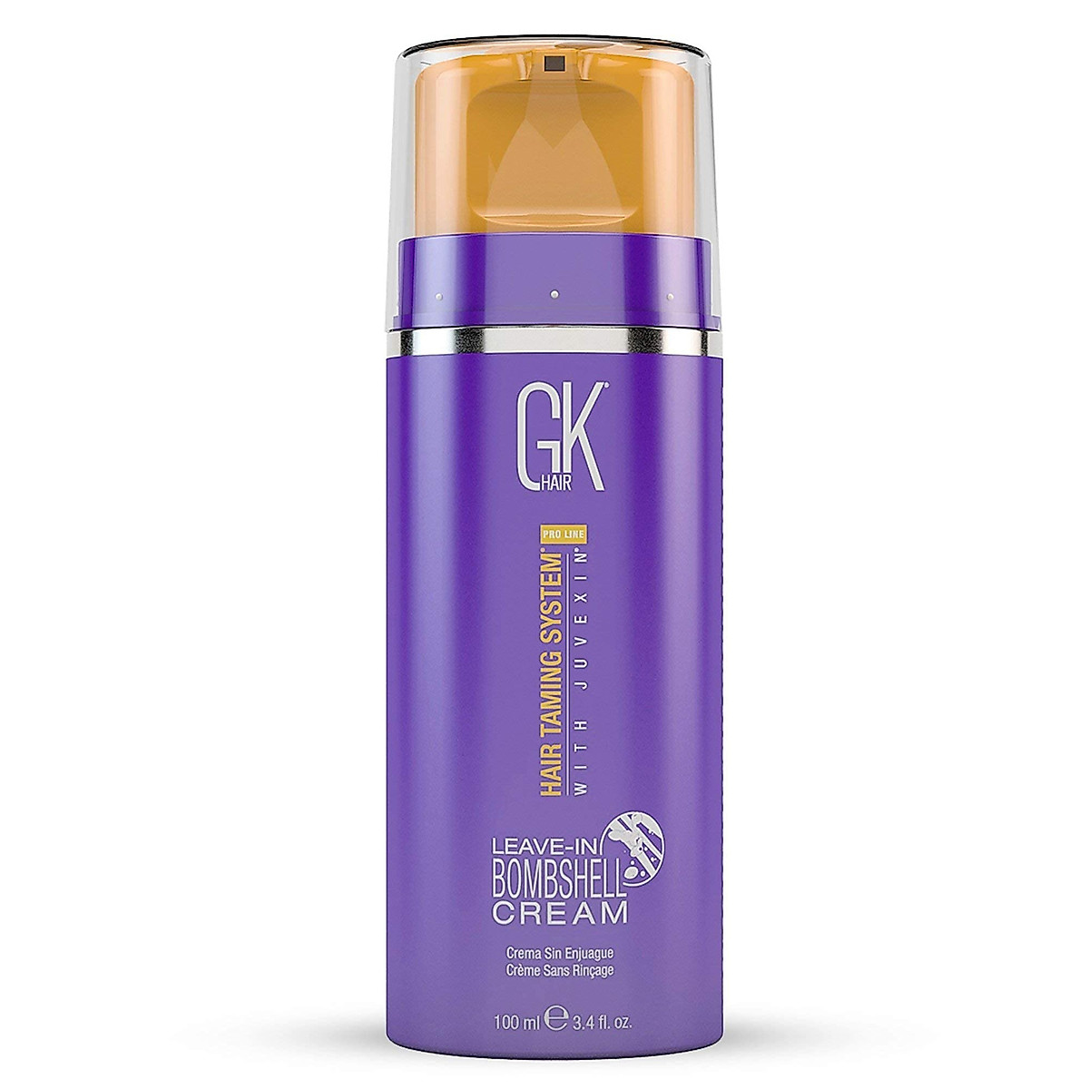 GK HAIR Global Keratin Purple Shampoo/Toner Silver Bombshell 280ml I Leave In Bombshell Cream (100ml/ 3.4 fl. oz)