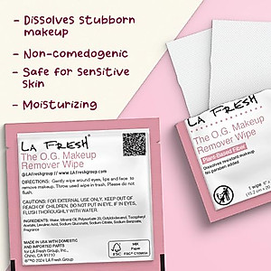 La Fresh Makeup Removal Facial Cleansing Wipes, Waterproof, 50 Count - Skin Care Travel Essentials