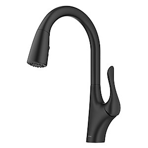 KRAUS Merlin Transitional Pull-Down Single Handle Kitchen Faucet in Matte Black, KPF-1674MB