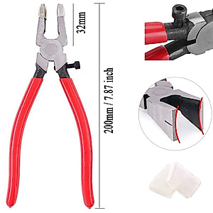 Qovydx 40Pcs Key Fob Hardware 39Pcs 1 inch Keyfob Hardware Kit Key Fob Clamp with 1PCS Key Fob Pliers Key Fob Tool for Faux Leather Wristlet Keychain Crafts Key Chain