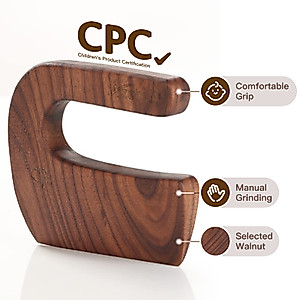 Azerell Wooden Toddler Knife,Kids Knife for Cooking,Love Theme Kids Knife,Kid Safe Knives with Velvet Bag,Montessori Kitchen Tools for Toddlers,Ages 3 Years Old+