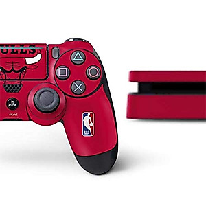 Skinit Decal Gaming Skin Compatible with PS4 Slim Bundle - Officially Licensed NBA Chicago Bulls Large Logo Design