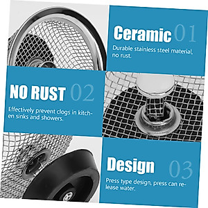 OSALADI 6 Pcs Filter Net Floor Drainer Floor Drain Filter Sink Food Strainer Mesh Strainer Kitchen Sink Strainer Bathtub Drain Cover Stopper Drain Stainless Steel Take a Bath
