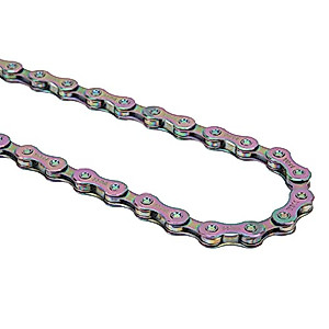 Oumefar Carbon Steel Bike Chain, High Rigidity Fluent Shifting Bike Accessory 980kg Tensile Strength Strengthened Shaft with Chain Connector for Road Bike Sportinggoods