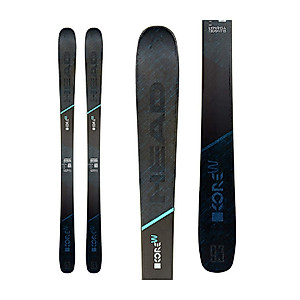 HEAD Women's Kore 93 W Graphene Grey/Blue Freeride All-Mountain Skis, Size: 153