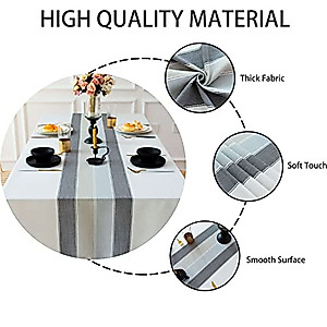 qiden Farmhouse Tablecloth Waterproof Rectangle Burlap Table Cloth, Cotton Linen Rustic Embroidery Fabric Table Cover for Indoor Outdoor Dinning Tabletop Decoration -d- 54" x 70", 4-6 Seats