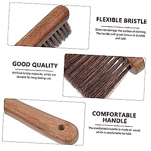 SEWOART 1pc Bed Brush Car Cleaning Brush Soft Cleaning Brush Couch Cleaning Brush Hand Brush para Limpiar Broom Handle Counter Broom for Cleaning Rug Brush with Handle Brown Wood