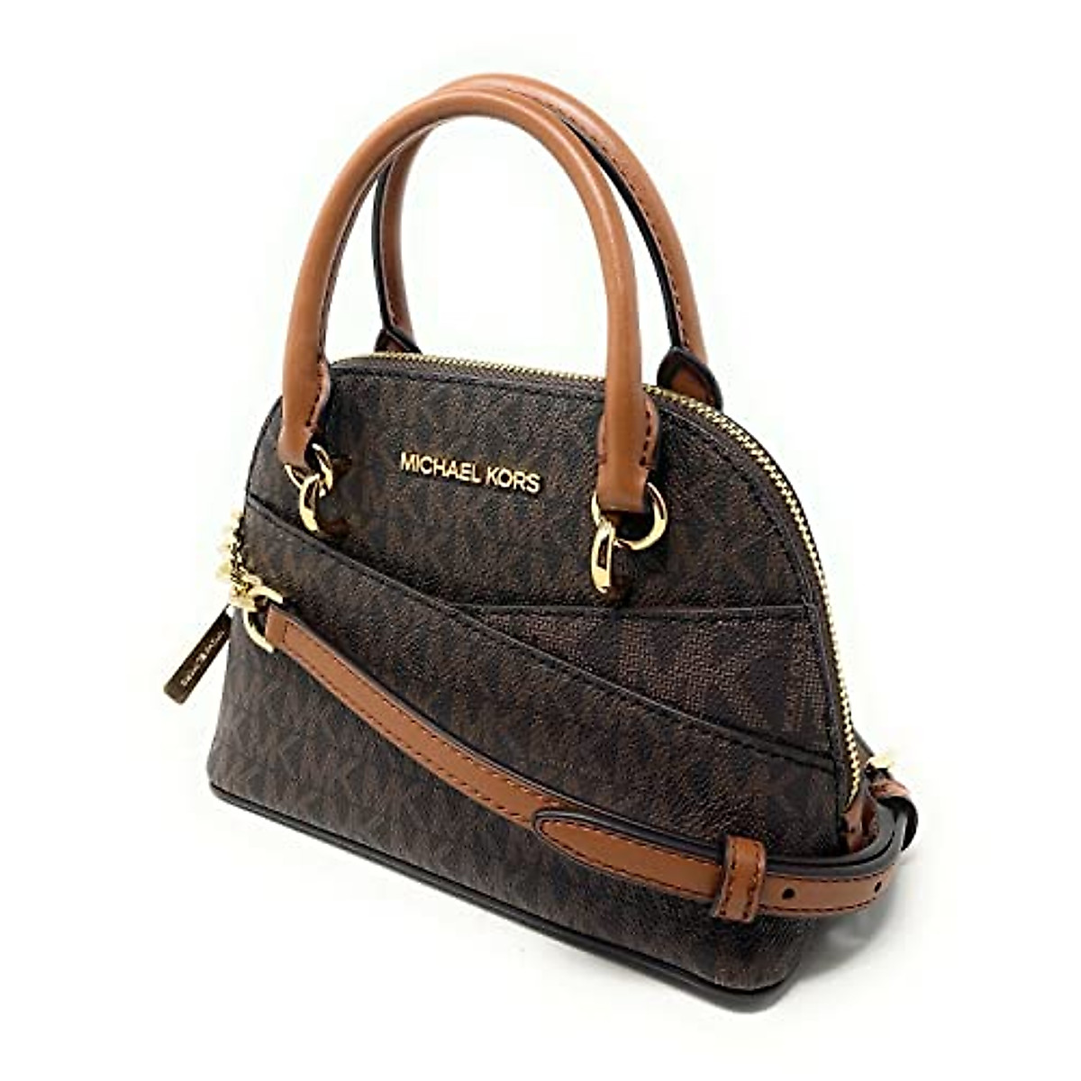 Michael Kors Jet Set Travel XS Dome Satchel Signature Brown PVC…