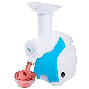 Drinkpod Frozay: The Ultimate Healthy Frozen Dessert Maker - Dairy-Free, Vegan Ice Cream, Soft Serve Frozen Yogurt, Fruit Sorbet, and Sherbet Machine with Simple One Push Operation With Recipe Book (Frozay White)