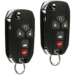 Flip Key Fob Keyless Entry Remote fits Chevy Impala Monte Carlo / Cadillac DTS / Buick Lucerne (OUC60270, OUC60221), Set of 2