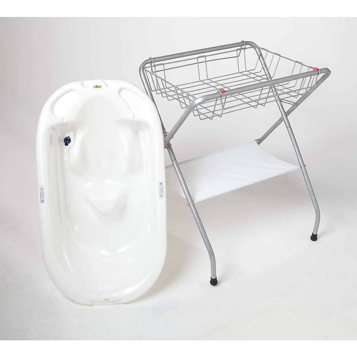 Primo Folding Bath Stand, Silver Gray