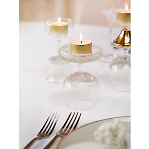 BOLSIUS Gold Tea Light Candles – 100 Count, Long-Lasting Tealight Candles Unscented with Cotton Wicks & 8 Hour Burn – Smokeless Wax Tea Lights Candles in Bulk for Parties, Weddings, Home Decor, & More