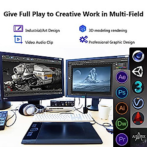 AISURIX RX 5500 XT 8gb GDDR6 Graphics Card,128 Bit, 3XDP, HDMI, PCI Express 4.0X8, 8pin with Fan Intelligent System,Gaming PC Computer Video Cards with 3X DisplayPort +1X HDMI (Style 1)