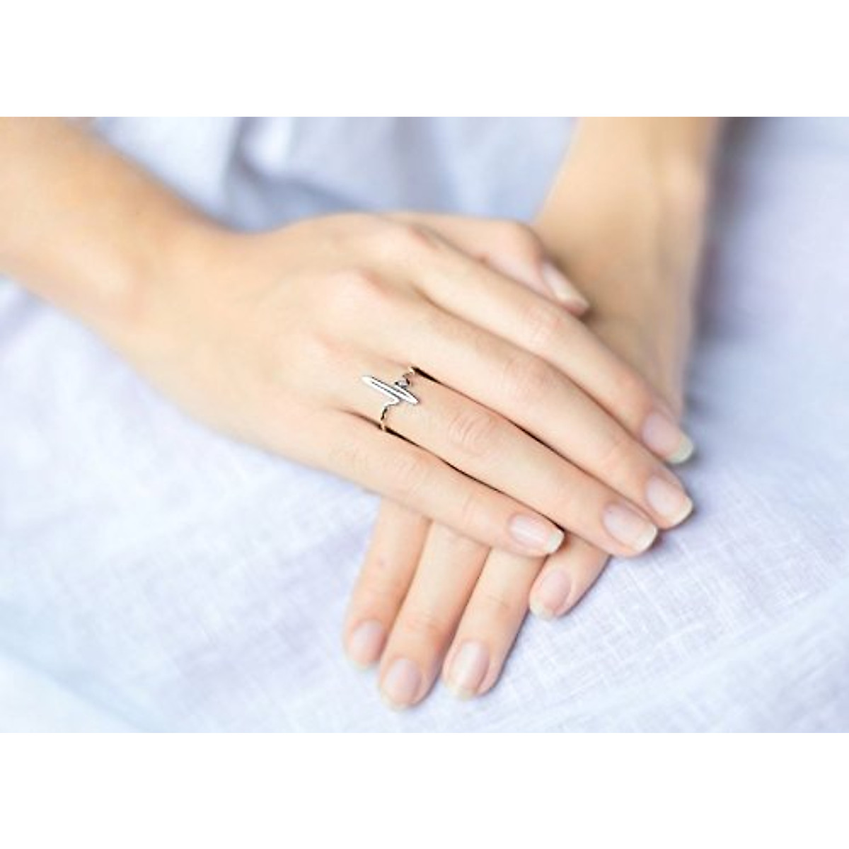 Helen de Lete Innovative Heart Beat Sterling Silver Open Ring