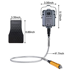 YaeTek Flex Shaft Hanging Grinder 1000W Strong Power Rotary Tool 30000 RPM Electric Multi-function Metalworking Tool with Foot Pedal Control Carving Buffing Tools