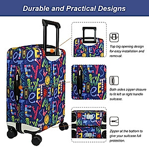 MININOVA Travel Luggage Cover Suitcase Protector Fits 27-30 Inch Luggage, Alphabet L
