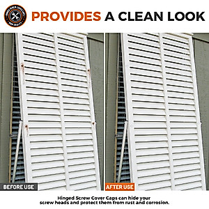 Plastic Hinged Screw Cover Caps, HNYYZL Screw Caps 150 PCS White, Folding Screw Cover Cap, Snap Washer Covers Flip Tops for Covering Screw Heads, Screw Protection (M)