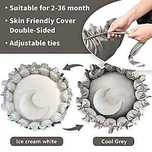 Aokeyee 5 in 1 Thick and Plush Baby Play Gym Mat,Activity Gym & Play Mat with Moon Pillow,Convertible Stage-Based Developmental from Baby to Toddler