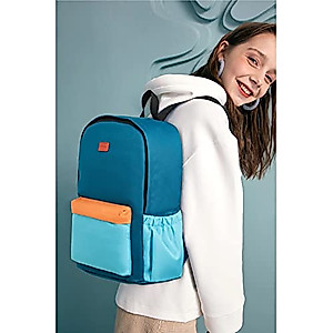 Telena School Backpack for Boys Lightweight Middle High School Backpack Bookbag for Teen Girls Boys Kids, Blue