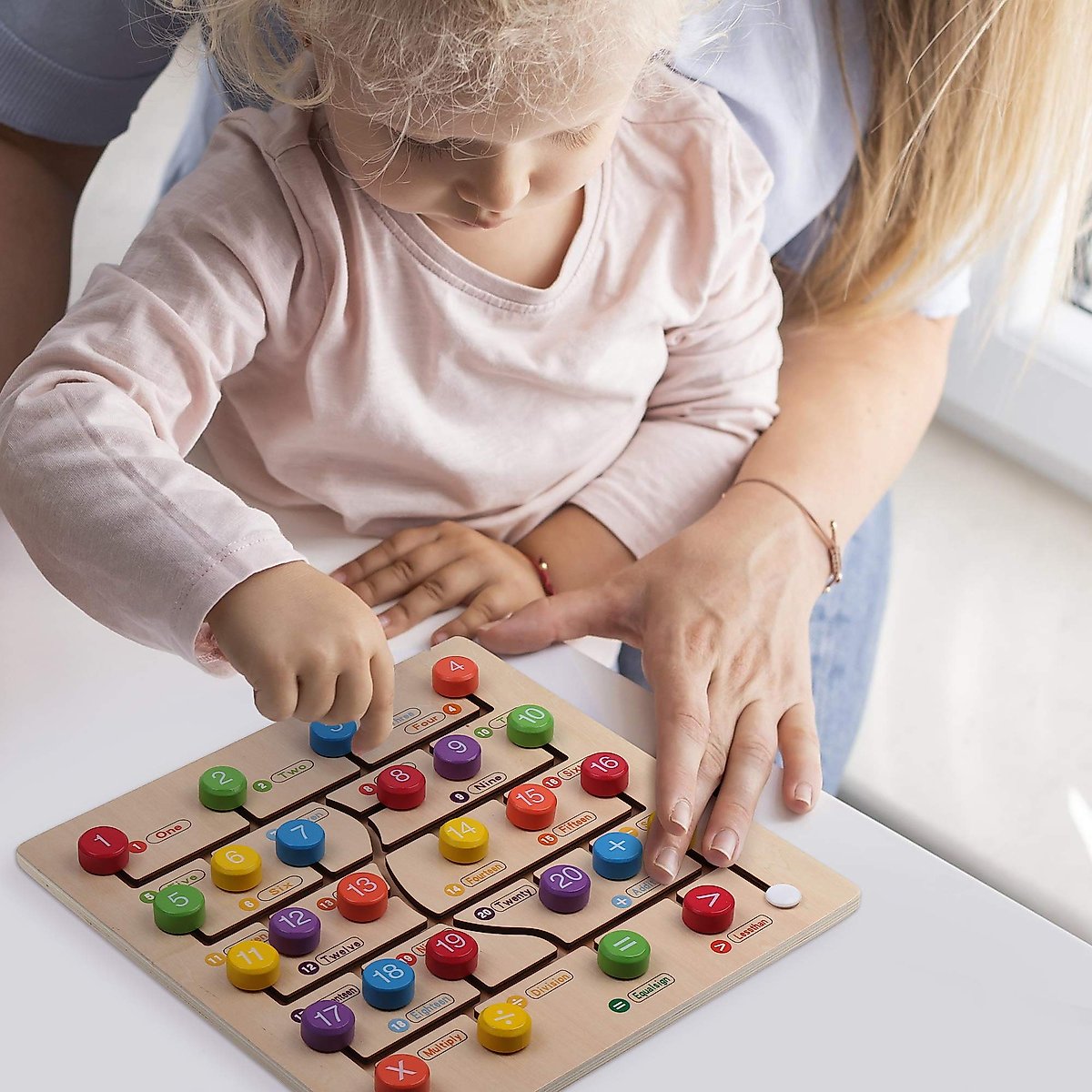 Boxiki Kids Montessori Toys. Learn to Count with Our Baby Toys That are Made of Wood! an Amazing Way to Learn Numbers and Colors.