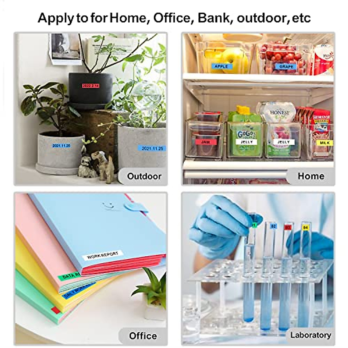 Techlink TZc-231 TZe 131 Compatible with Brother Label Maker Tape Laminated P Touch PT-D210 PT-H110 PT-D220 PTD400 PTD410 Label Tabe Maker 12mm x 8m (6 pcs White/Clear/Yellow/Red/Green/Blue Package)