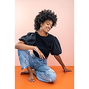 INK + ALLOY Women's Luxe Stripe Fringe Earrings Handmade Jewelry for the Modern Bohemian (Mixed Metallic)